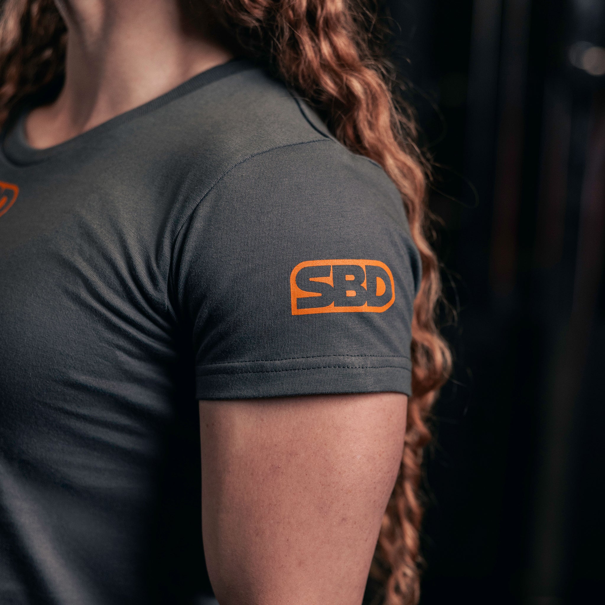 Ladies SBD Forge Competition T-Shirt | Women's Orange Grey Gym Shirt ...